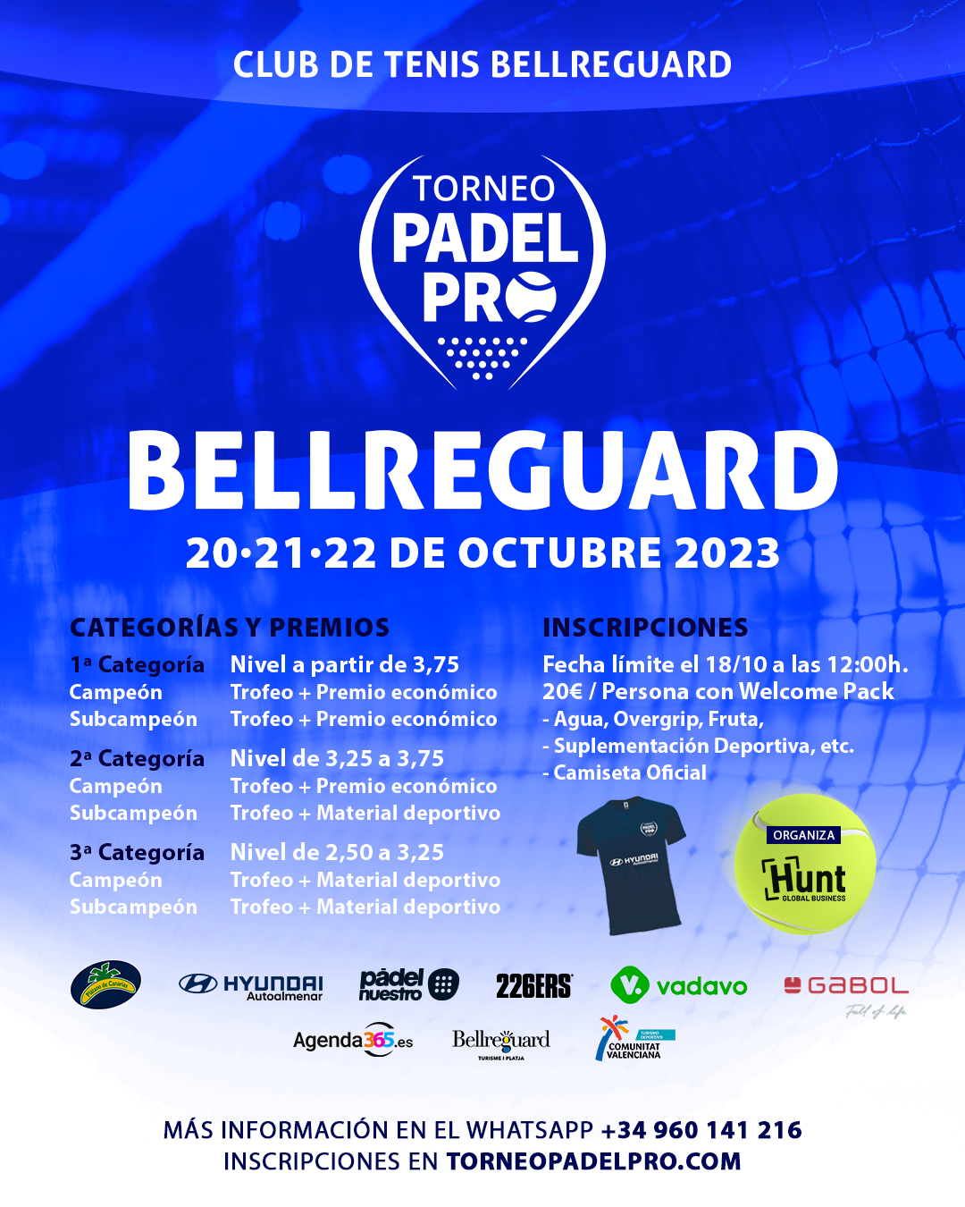 Torneo Bellreguard Pádel Pro (20, 21 y 22 de Octubre 2023) - Torneo ...